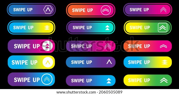 Collection Swipe Icons Black Background Communication Stock Vector ...