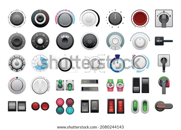 Collection Switches Detailed Style Stock Vector (Royalty Free ...