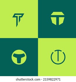 Collection T Letter Mark Monogram Logo Stock Vector (Royalty Free ...