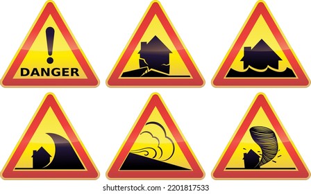 Temporary hazard sign Royalty Free Stock SVG Vector