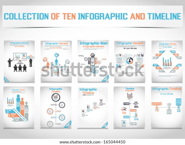 Collection Ten Infographic Timeline Stock Vector (Royalty Free) 165044450