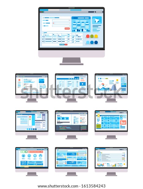 Collection Ui Ux Gui Graphic User Stock Vector (Royalty Free ...