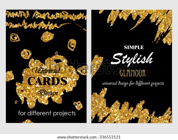 Collection Universal Modern Stylish Cards Templates Stock Vector ...