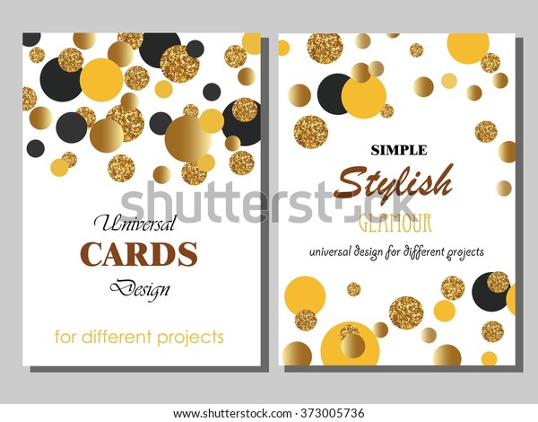 Collection Universal Modern Stylish Cards Templates Stock Vector ...