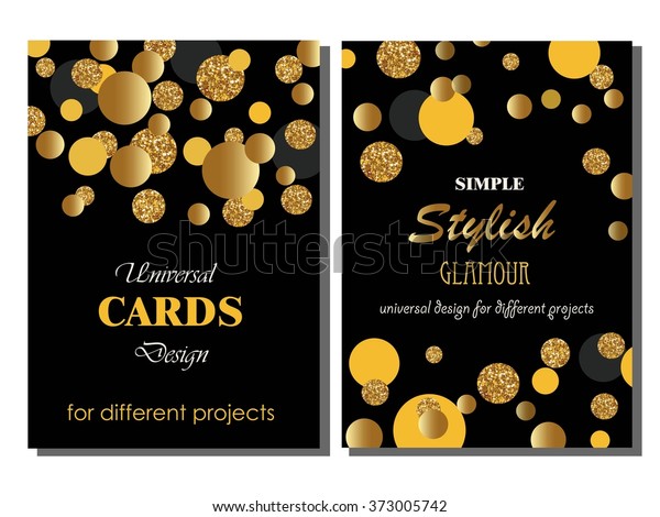 Collection Universal Modern Stylish Cards Templates Stock Vector ...