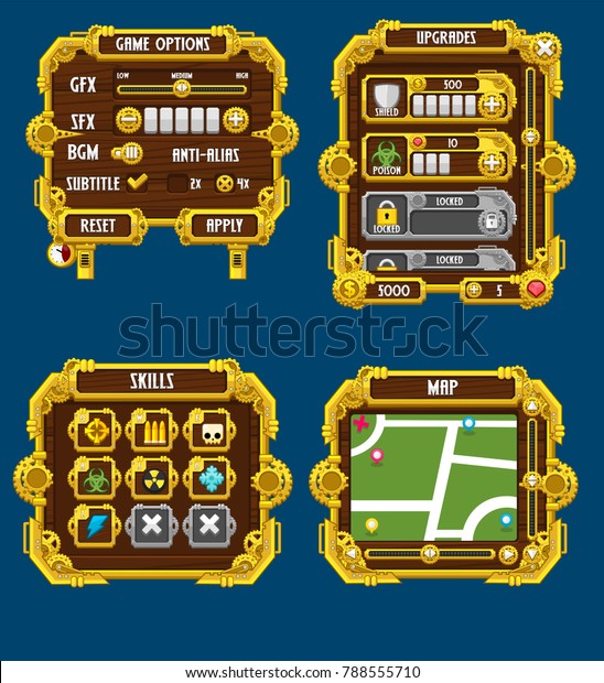 Collection Various Buttons Icons Windows User Stock Vector (Royalty ...