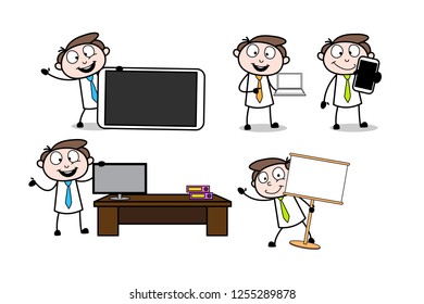 Collection Various Presentation Cartoon Professional Stock Vector ...