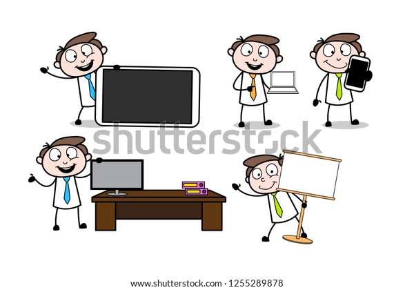 Collection Various Presentation Cartoon Professional Stock Vector ...