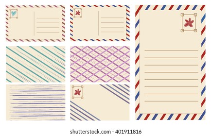 Collection Various Textures Email Stock Vector (Royalty Free) 401911816 ...