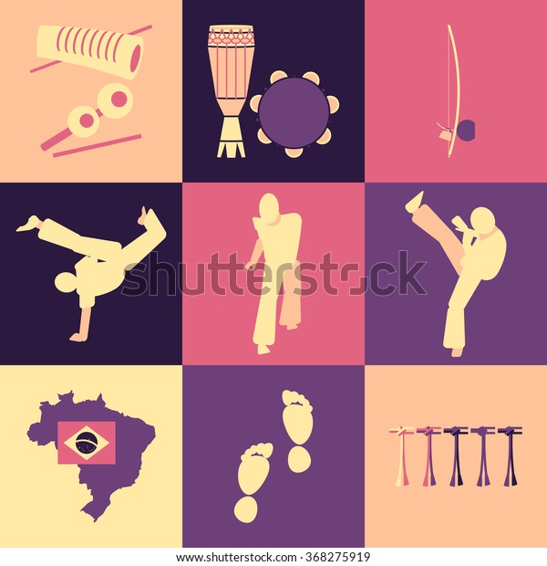 Collection Vector Brazilian Fight Patterns Set Stock Vector (Royalty ...