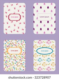 Collection Vector Card Templates Greeting Cards Stock Vector (Royalty ...