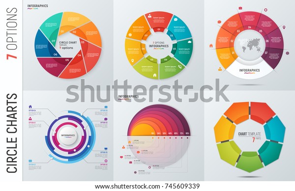 Collection Vector Circle Chart Infographic Templates Stock Vector ...