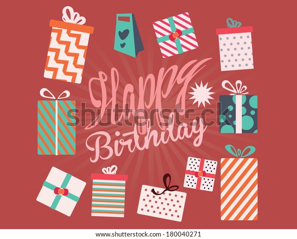 Collection Vector Colorful Birthday Present Boxes Stock Vector (Royalty ...