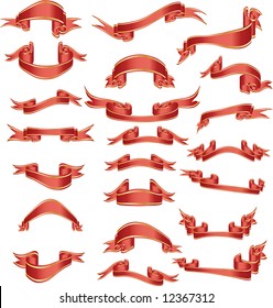 Collection Vector Curves Ribbons Different Shape Stock Vector (Royalty ...