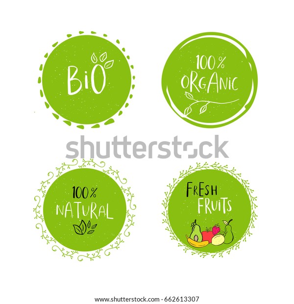Collection Vector Eco Bio Green Logo : image vectorielle de stock ...