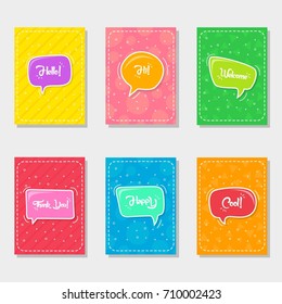 Collection Vector Greeting Cards Stock Vector (Royalty Free) 710002423 ...