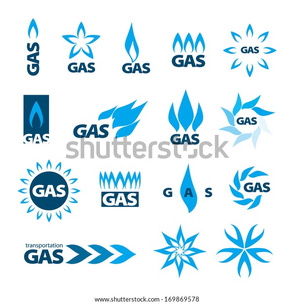 Collection Vector Icons Natural Gas Stock Vector (Royalty Free ...