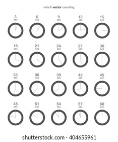 Collection Vector Icons Watch Counts On Stock Vector (Royalty Free ...