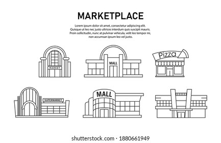 2,558 Mall Exterior Outline Images, Stock Photos & Vectors | Shutterstock