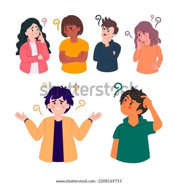 Collection Vector Images People Thinking Top Stock Vector (Royalty Free ...