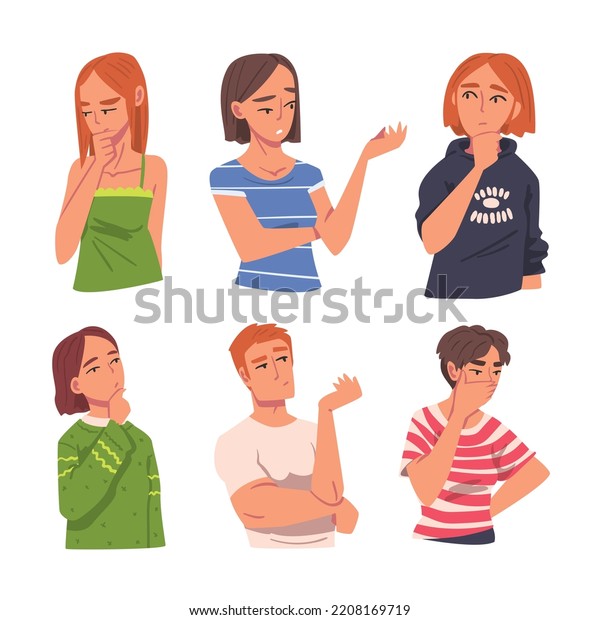 Collection Vector Images People Thinking Top Stock Vector (Royalty Free ...