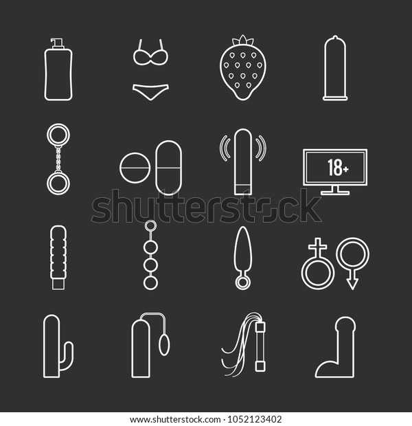 Collection Vector Line Sex Toys Icons เวกเตอร์สต็อก ปลอดค่าลิขสิทธิ์ 1052123402 Shutterstock