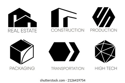 Collection Vector Logos On Real Estate Stock Vector (Royalty Free ...