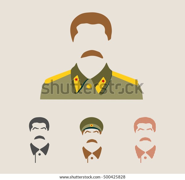 Collection Vector Portraits Joseph Stalin Soviet Stock Vector (Royalty ...