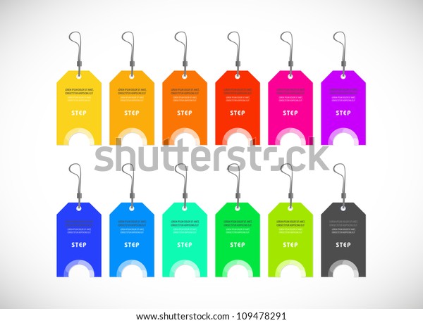Collection Vector Price Tags Information Product Stock Vector (Royalty ...