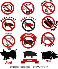 1,004 No Pork Sign Images, Stock Photos & Vectors | Shutterstock