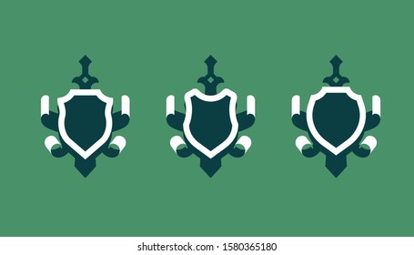 Collection Vector Shield Crests Badges Stock Vector (Royalty Free ...