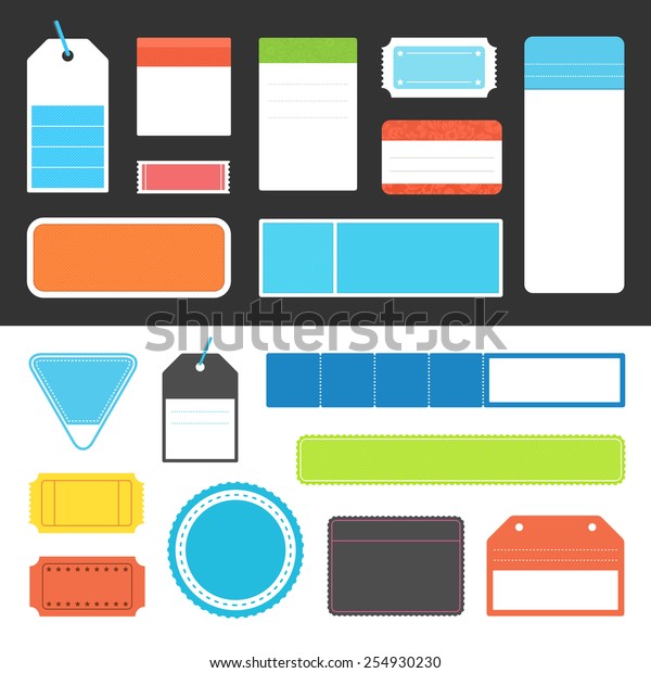 Collection Vector Tags Labels Stock Vector (Royalty Free) 254930230 ...