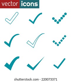 Collection Vector Ticks Icons Eps10 Stock Vector (Royalty Free ...