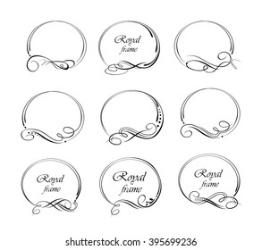 Collection Vintage Vignette Stock Vector (Royalty Free) 395699236 ...