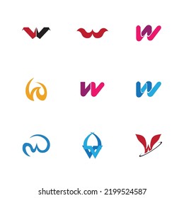 Collection W Letter Logos Good Store Stock Vector (Royalty Free ...