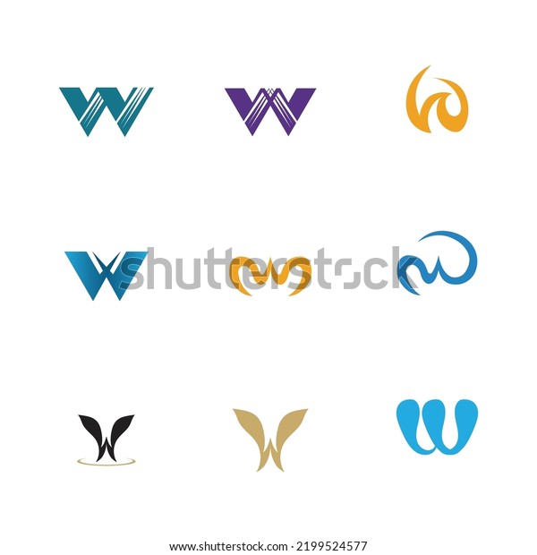 Collection W Letter Logos Good Store 库存矢量图（免版税）2199524577 | Shutterstock