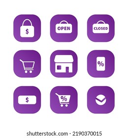Collection Web Icons Online Store Vector Stock Vector (Royalty Free ...