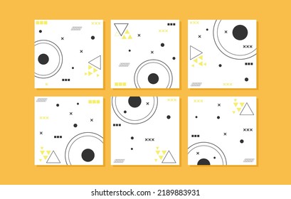 Collection White Color Geometric Shape Template Stock Vector (Royalty ...