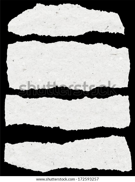 Collection White Torn Paper Stock Vector (Royalty Free) 172593257 ...