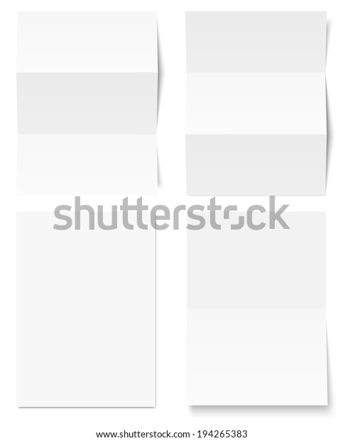 Collection White Writing Paper Stock Vector (Royalty Free) 194265383 ...