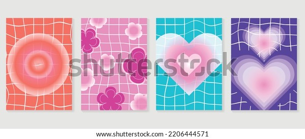 Collection Y2k Style Background Vector Set Stock Vector (Royalty Free ...