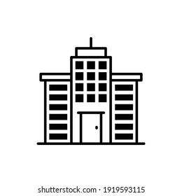 College Building Vector Outline Icon Style Stock Vector (Royalty Free ...