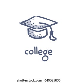 College Doodle Icon Stock Vector (Royalty Free) 640025836 | Shutterstock