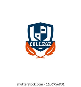College Logo Design: เวกเตอร์สต็อก (ปลอดค่าลิขสิทธิ์) 1106956931 ...