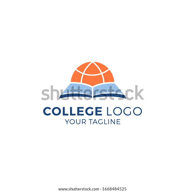 College Logo Design Template Vector Illustration Stock Vector (Royalty ...