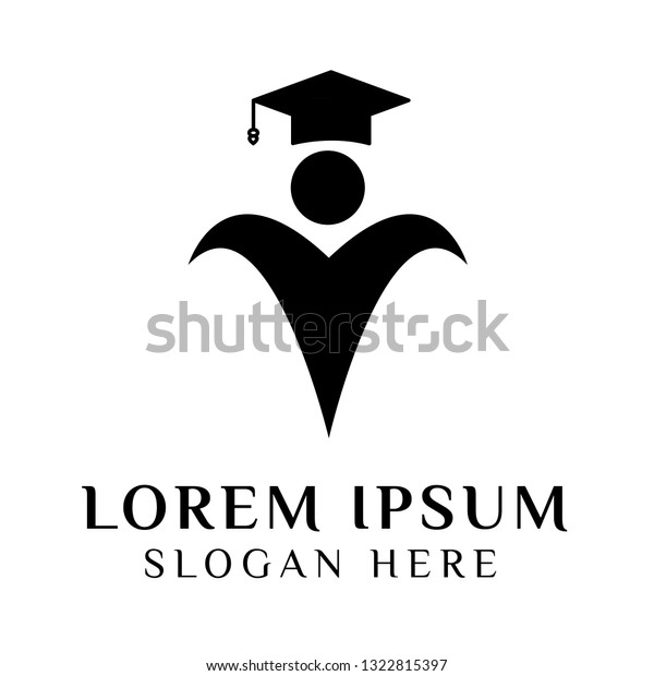 College Student Logo Template Stock Vector (Royalty Free) 1322815397 ...