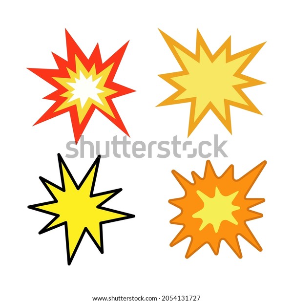 Collision Icon Vector Set Emoji Isolated Stock Vector (Royalty Free ...