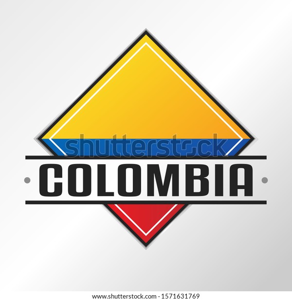 Colombia Flag Emblema Vector Design National Stock Vector (Royalty Free ...