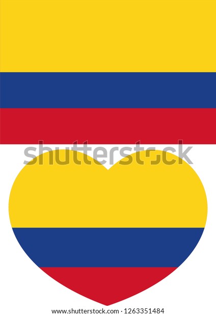 Colombia Flag Heart Vector Sticker Eps10 Stock Vector (Royalty Free ...