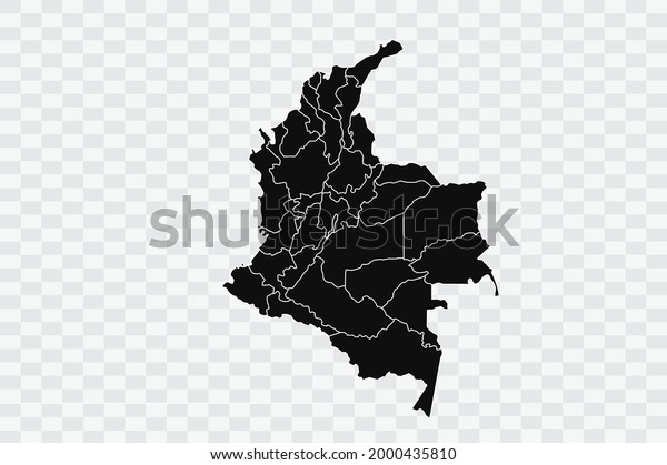 Colombia Map Black Color On Backgound Stock Vector (Royalty Free ...